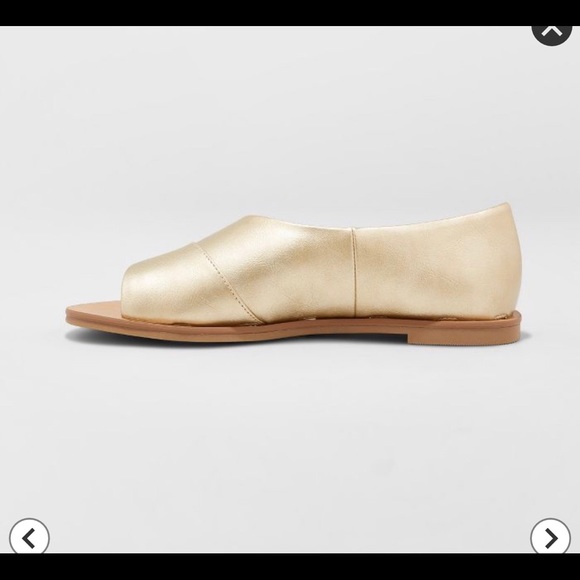Universal Thread | Shoes | Womens Slide Asymmetrical Sandals Gold ...